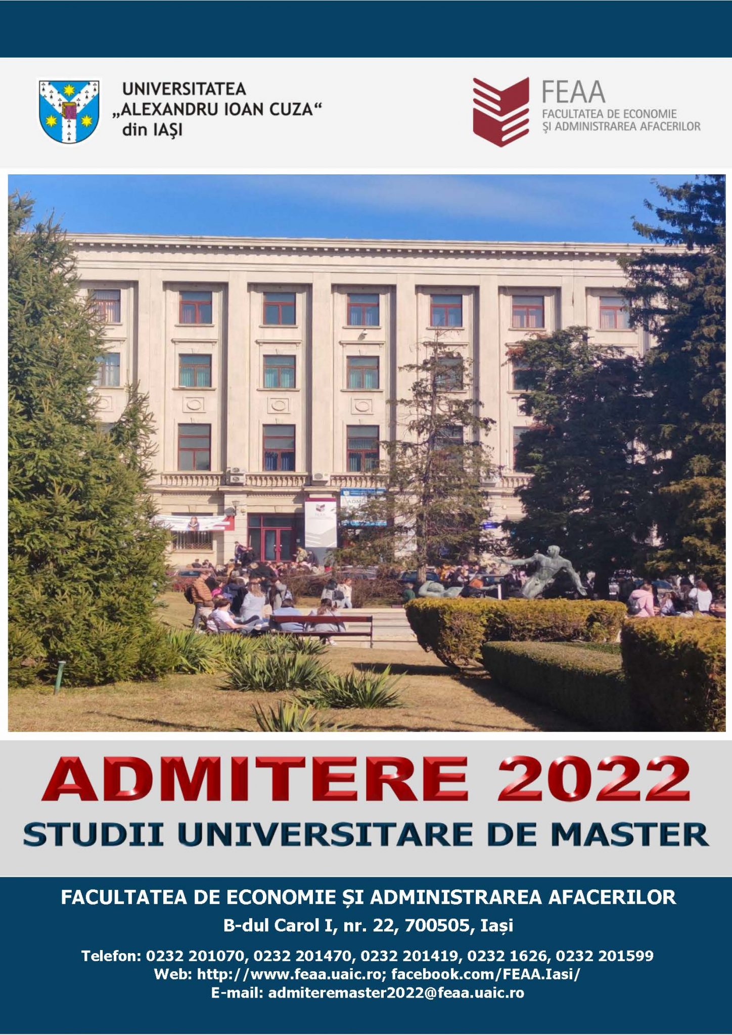 Admitere Master 2023 – FEAA UAIC